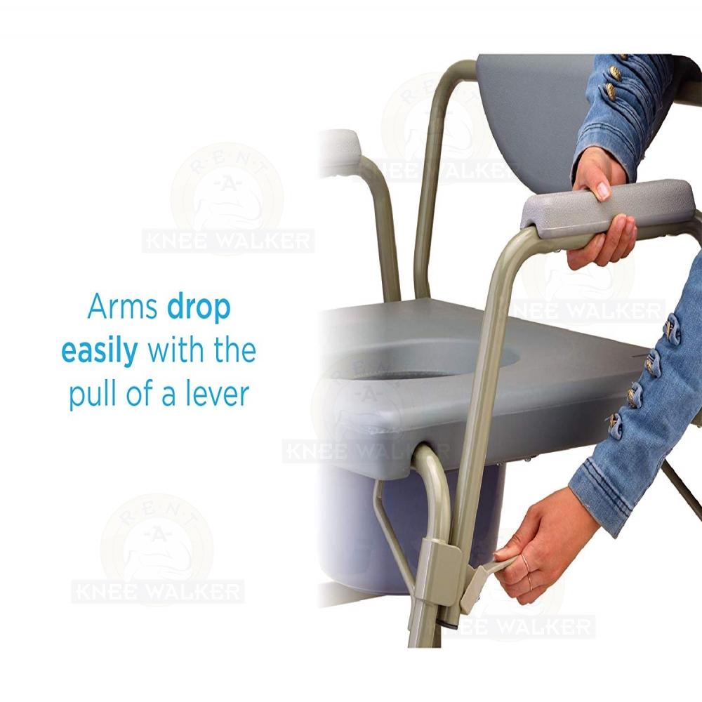 Commode Drop Arm 500lbs 8583 Rent A Knee Walker